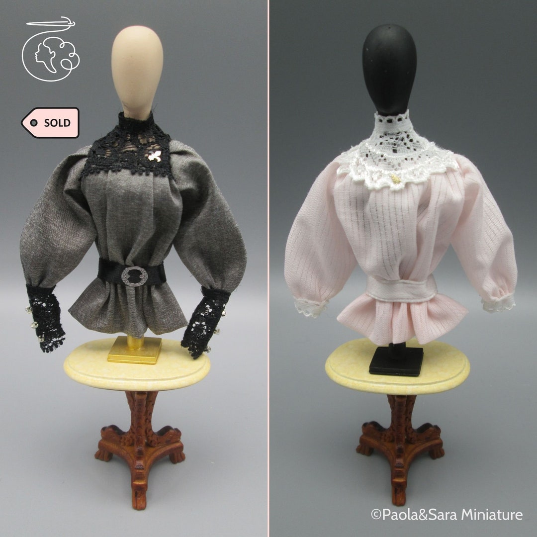 Miniature Shirts for Dollhouse and Roombox in 1/12 Scale | Stand ...