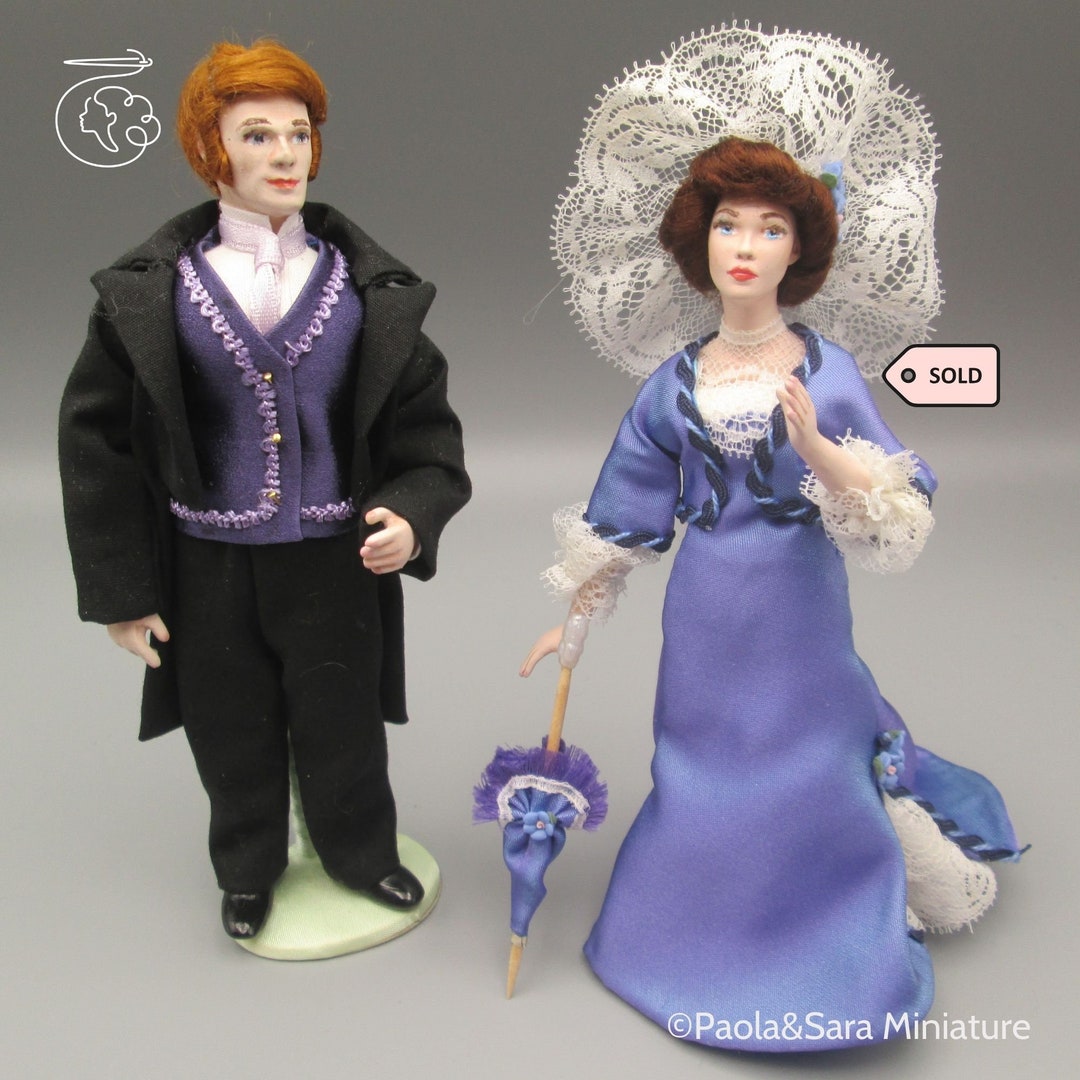 Dolls for Miniature Dollhouse in 1/12 Scale Posable - Etsy