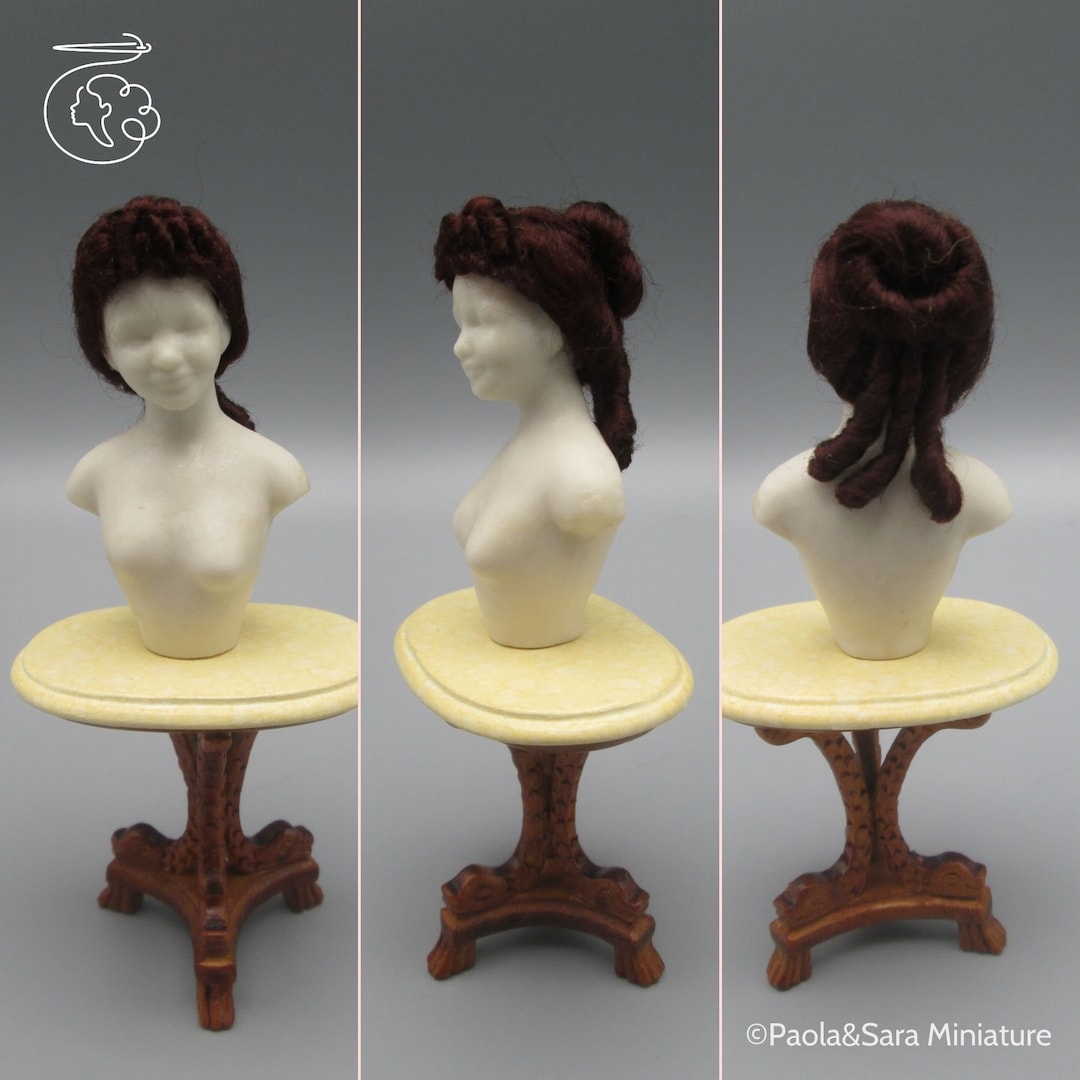 Wigs for Miniature Doll, Heidi Ott and Dollhouse in 1/12 Scale Material ...