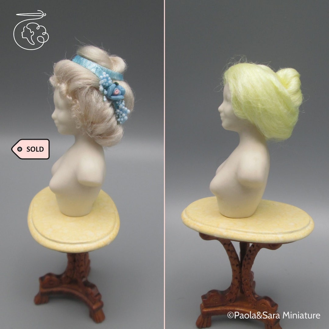 Wigs for Miniature Doll, Heidi Ott and Dollhouse in 1/12 Scale ...