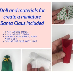 Doll Santa Claus KIT for Miniature Dollhouse in 1/12 Scale - Posable ...