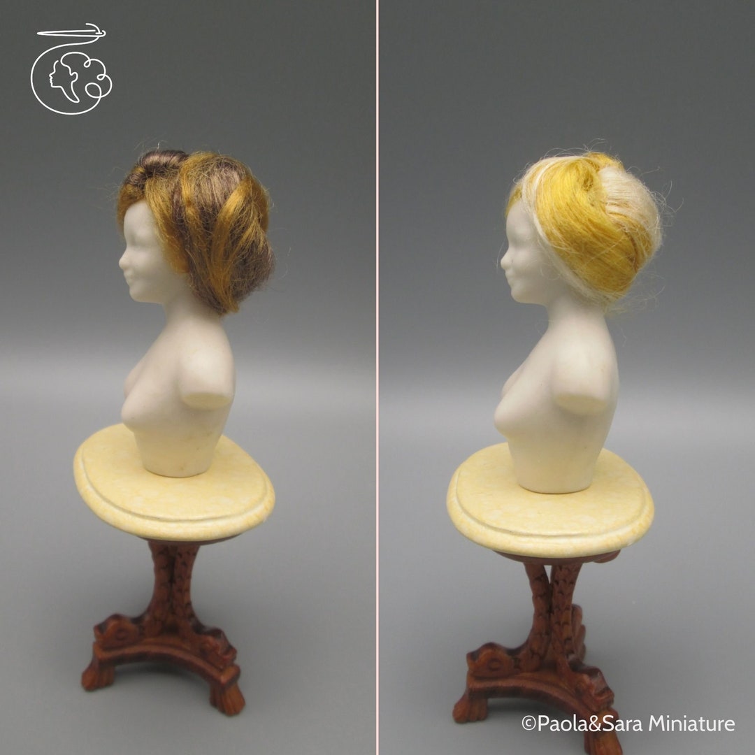Wigs for Miniature Doll, Heidi Ott and Dollhouse in 1/12 Scale ...