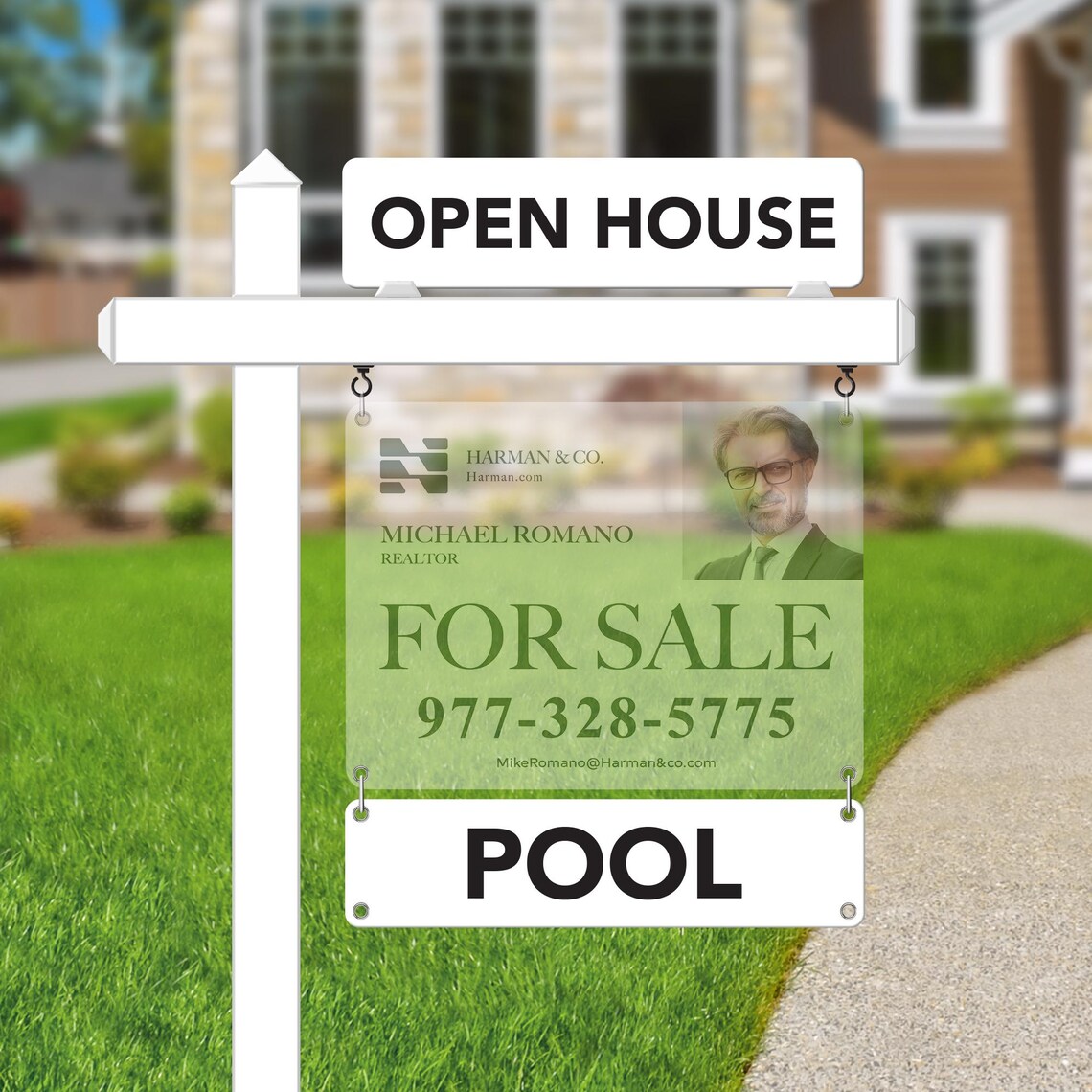 Custom Real Estate Rider Sign, 24x6, Double Sided PVC - Etsy