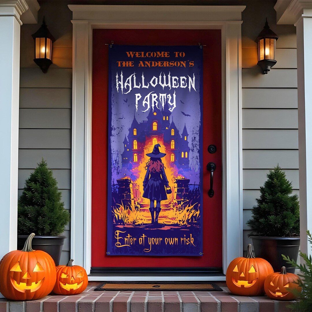 CUSTOM Halloween Banner, Welcome Halloween Event, Halloween Party ...