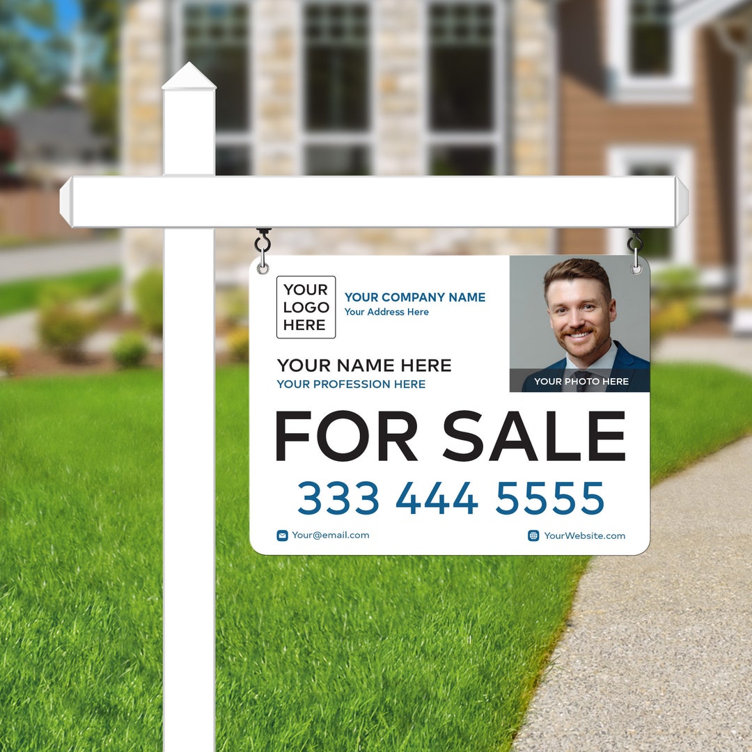 Custom Real Estate Sign | 24x18" PVC, Double Sided - Etsy