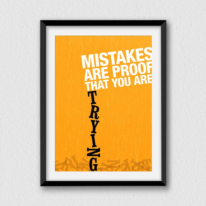 Inspirational Wall Art Print, Mistakes Quote (instant Download) - Etsy