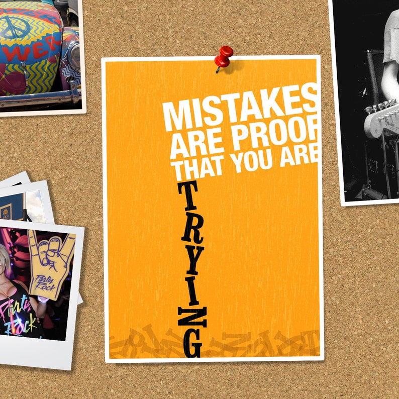 Inspirational Wall Art Print, Mistakes Quote (instant Download) - Etsy