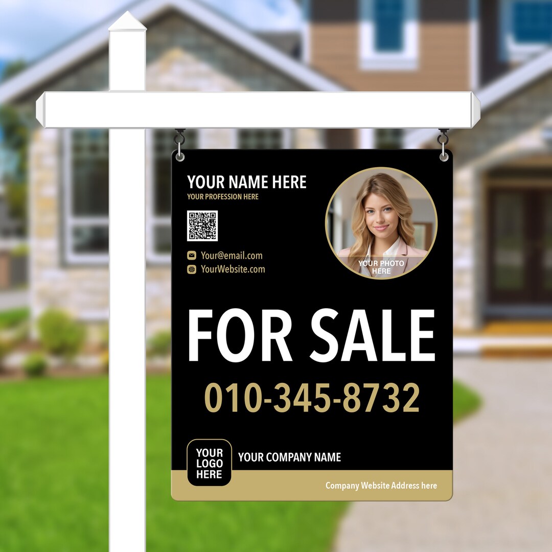 Custom Real Estate Sign | 24x30" PVC, Double Sided - Etsy