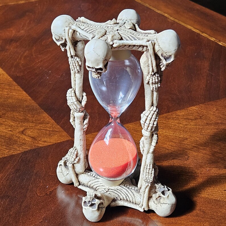 Skull & Bones Hourglass Skeleton Gothic - Etsy