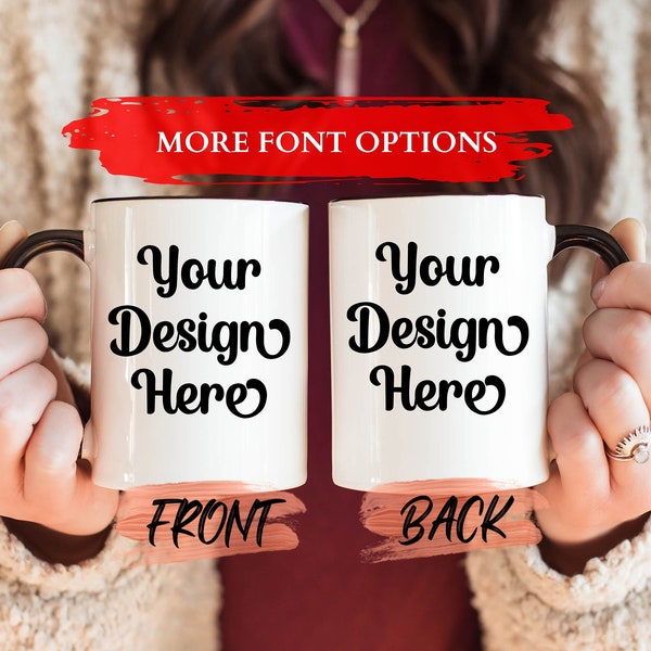 Custom Text Mug - Etsy