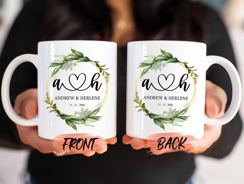 Couple Wedding Gift Mug, Custom Wedding Day Mug for Couple Wedding Day ...