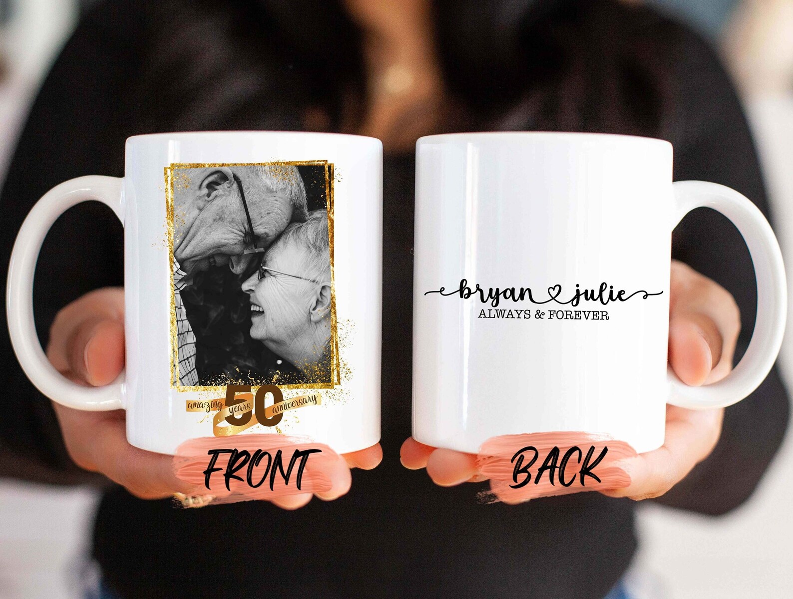 50th Wedding Anniversary Mug Gift, Personalized 50th Anniversary Mug ...