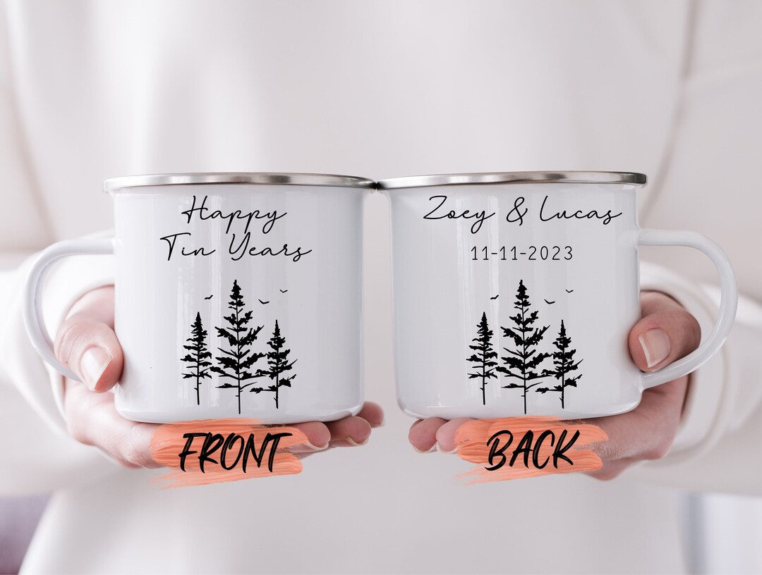 Happy Tin Year Anniversary Gift Mug Custom 10 Year Husband - Etsy
