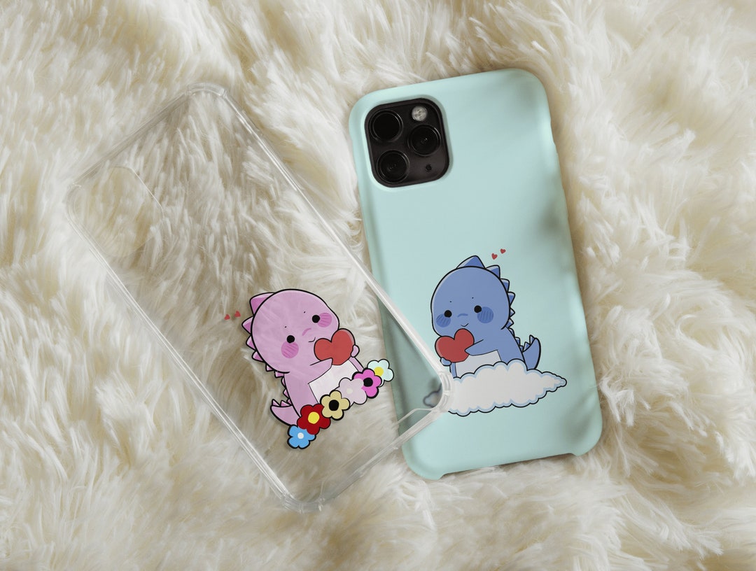 Cartoon Dinosaur Phone Case, Couple Phone Case for Couples’ Matching ...
