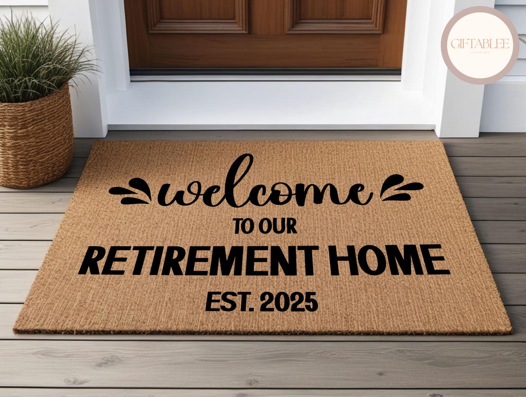 Retirement Home Doormat, Funny Retirement Gifts Outdoor Mat for Men ...