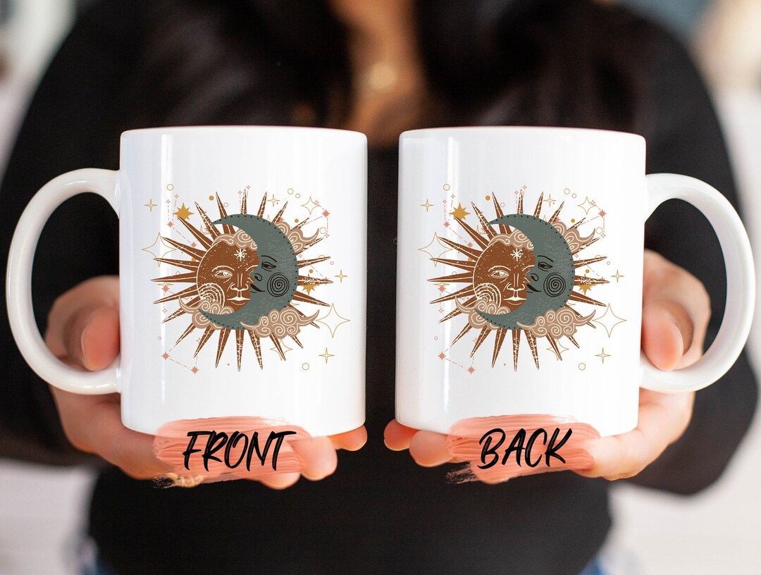 Sun and Moon Mug, Celestial Moon Coffee Mug for Men and Women Christmas ...