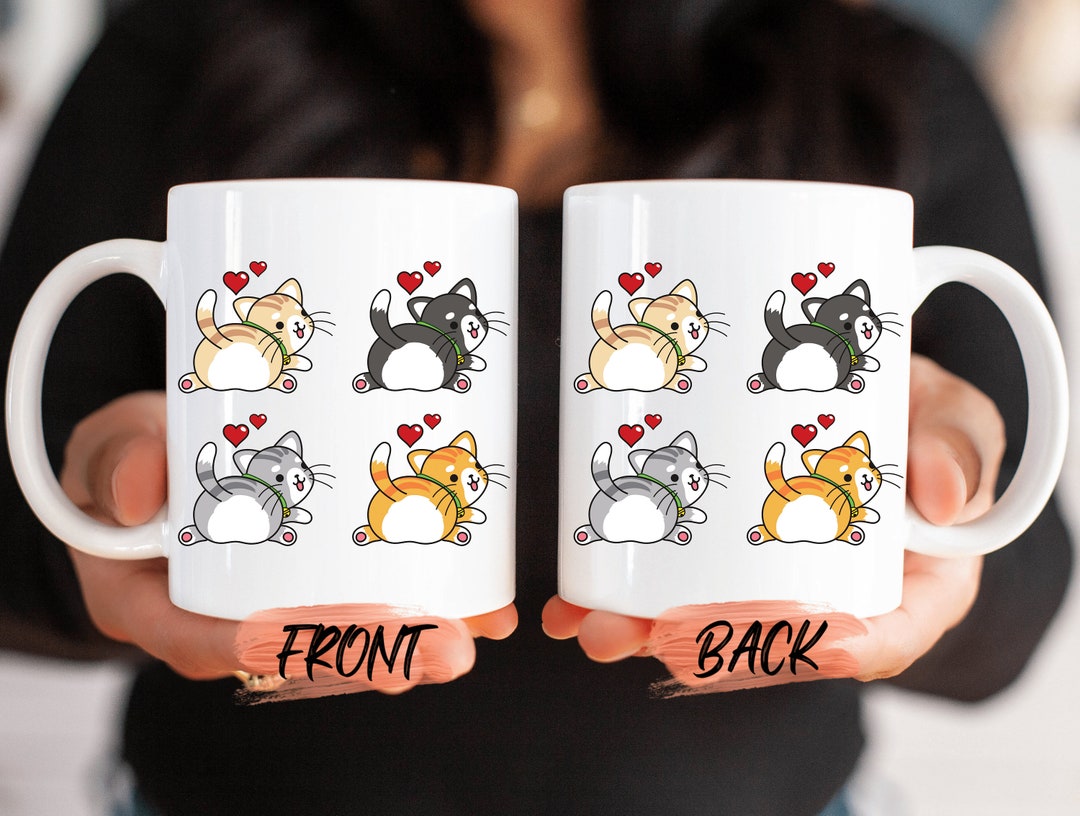 Cat Butt Mug, Crazy Cat Lady Mug Cat Lover Gift Mug for Cat Moms ...