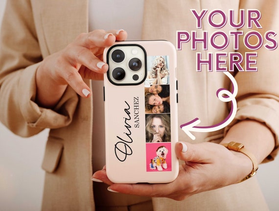 Photo Collage With Name Phone Case Photo Collage Cellphone - Etsy