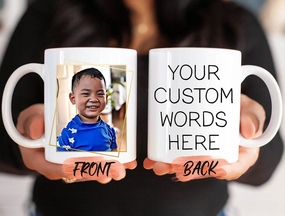 Customizable Mug Personalized Coffee Cup, Cartoonized Photo ...