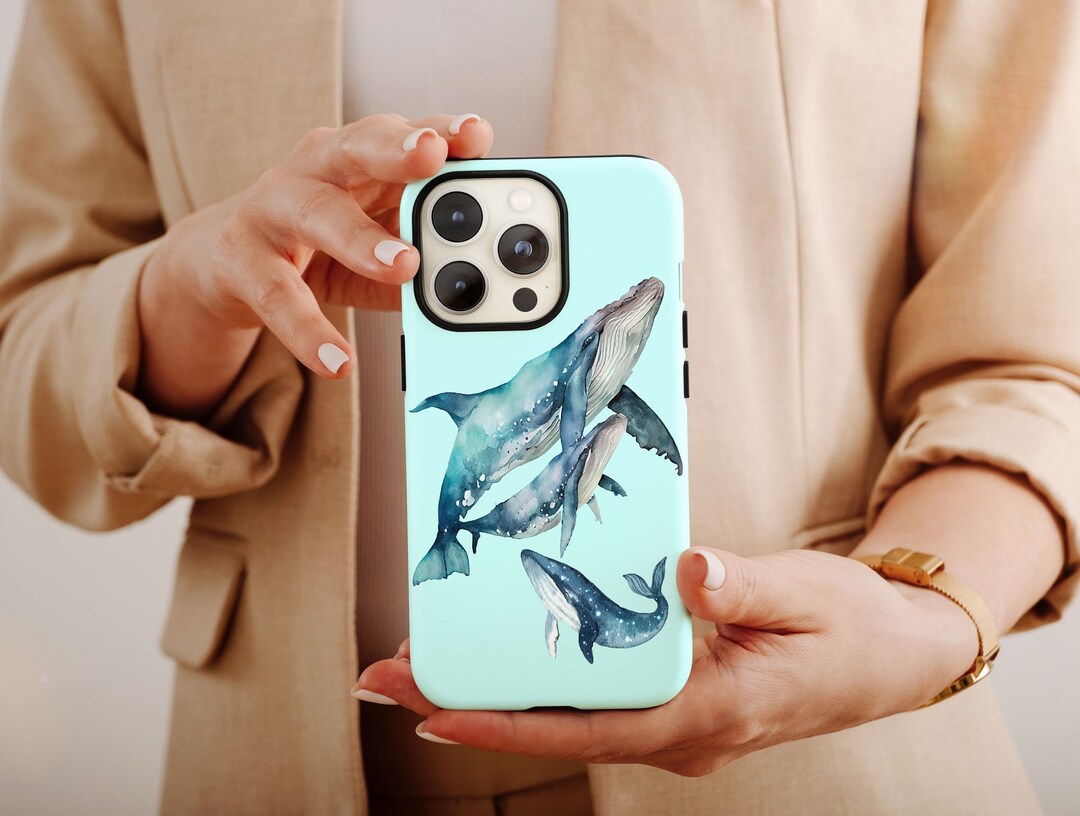 Hump Back Whale Phone Case, Shark Theme Phone Cases for Men & Women ...