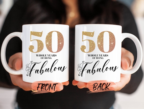 50 Years of Being Fabulous Mug 50th Birthday Mug for Men and - Etsy