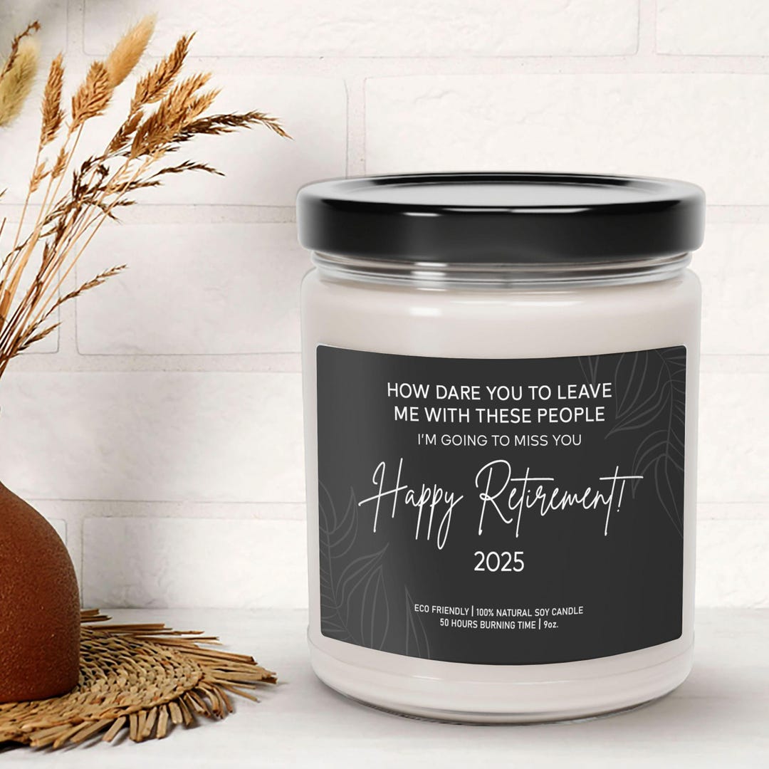 Happy Retirement Candle, Retirement Gift 2025 Scented Candle for ...