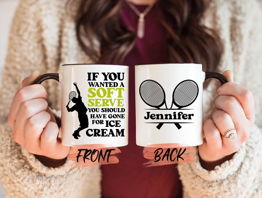 Custom Tennis Ball Mug, Custom Tennis Mug for Tennis Player Christmas ...