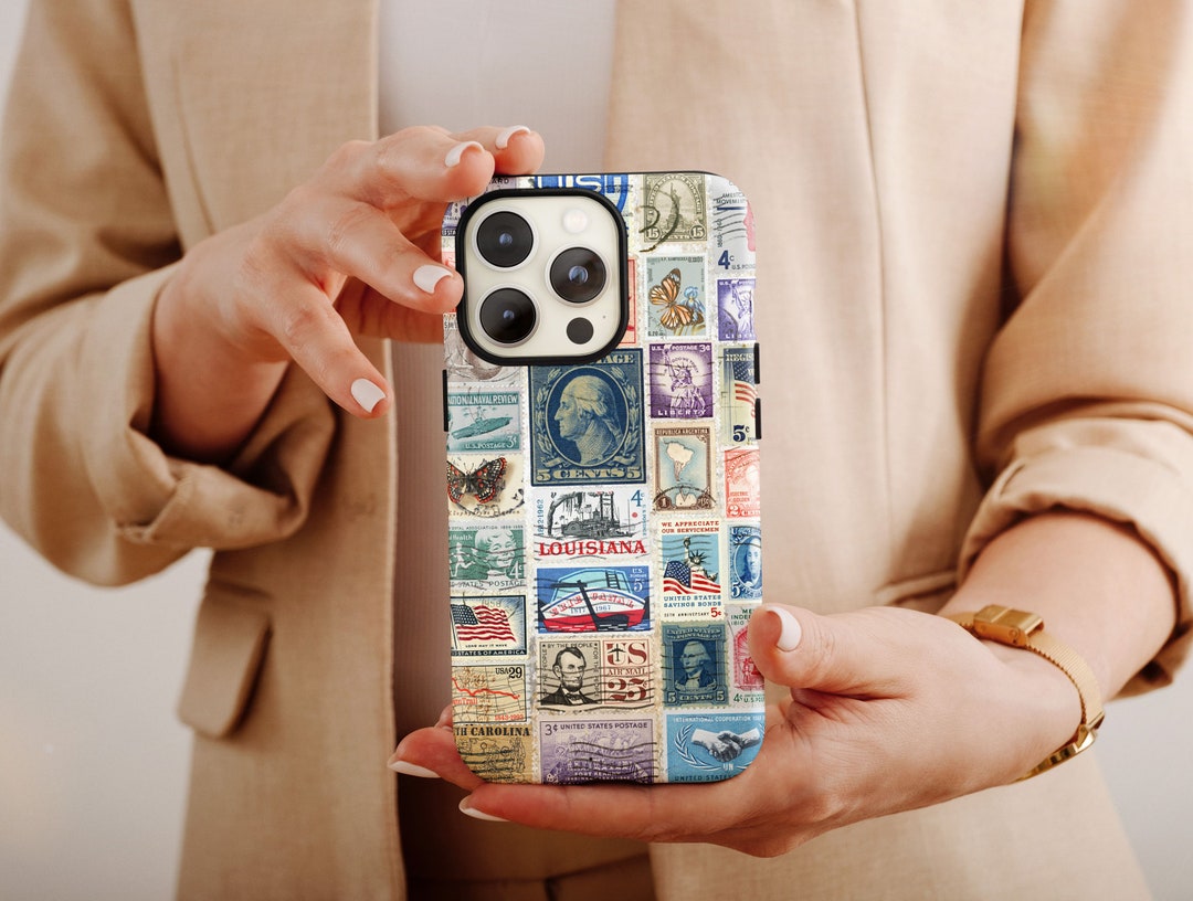 Vintage Stamps Phone Case, Vintage Collage Scrapbook Phone Case for ...