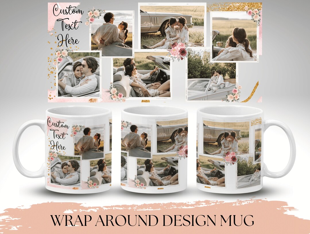 Custom Photo Collage Mug, Personalized Photo Collage Mug for Men and ...