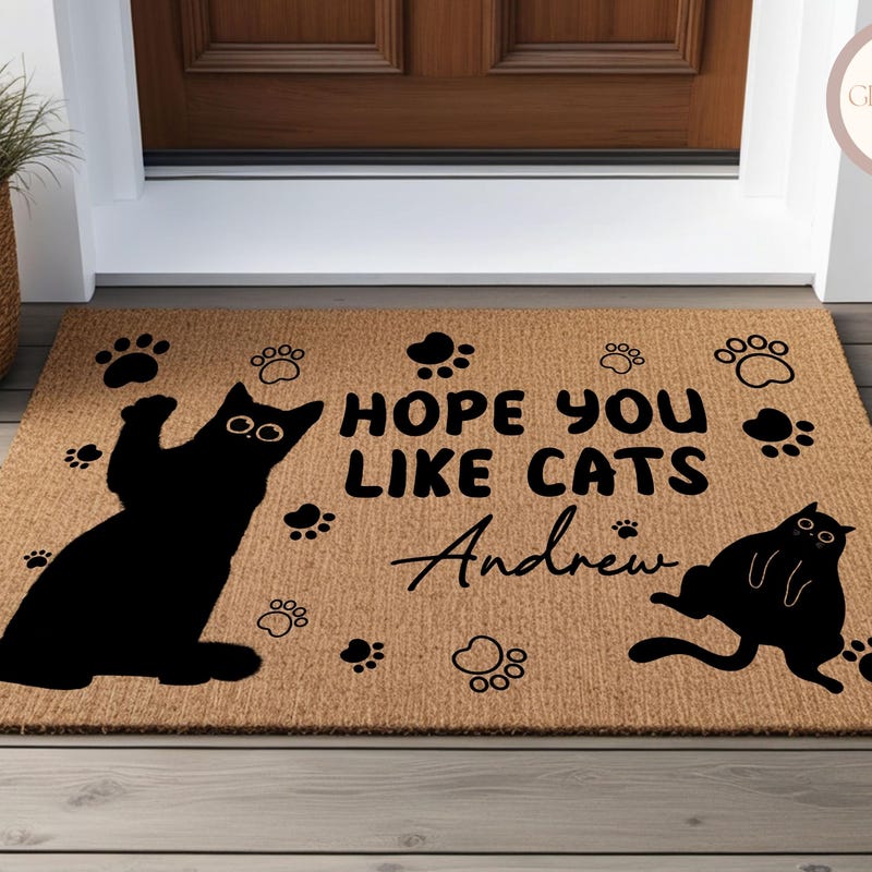 Cat Door Mat Entrance - Etsy