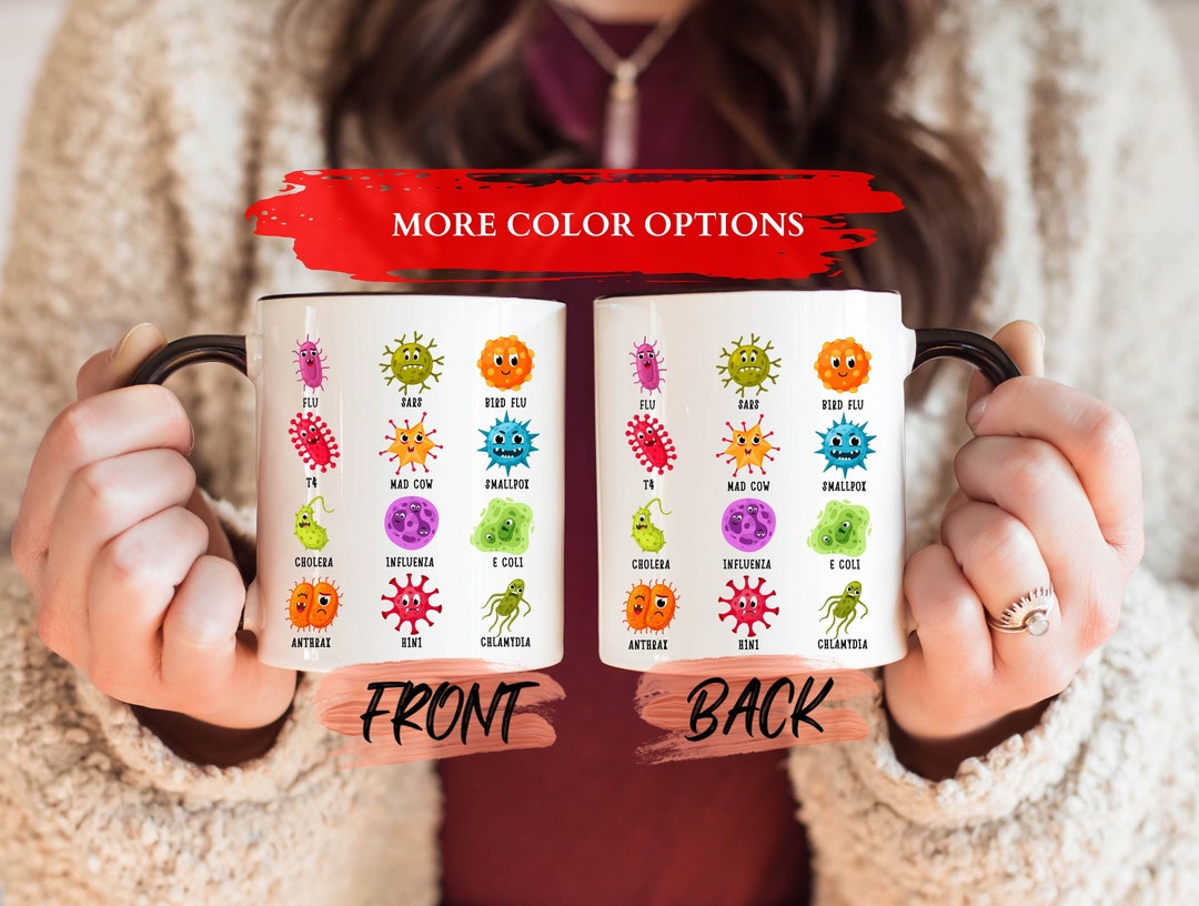 Viruses Mug, Science Mug for Teachers Birthday Gift, Cells Mug, Funny ...