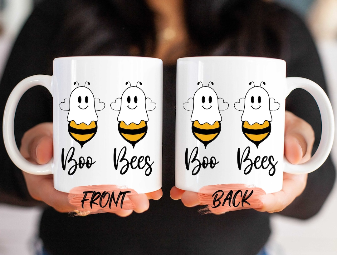 Boo Bees Mug, Happy Halloween Horror Cup for Men and Women Halloween ...