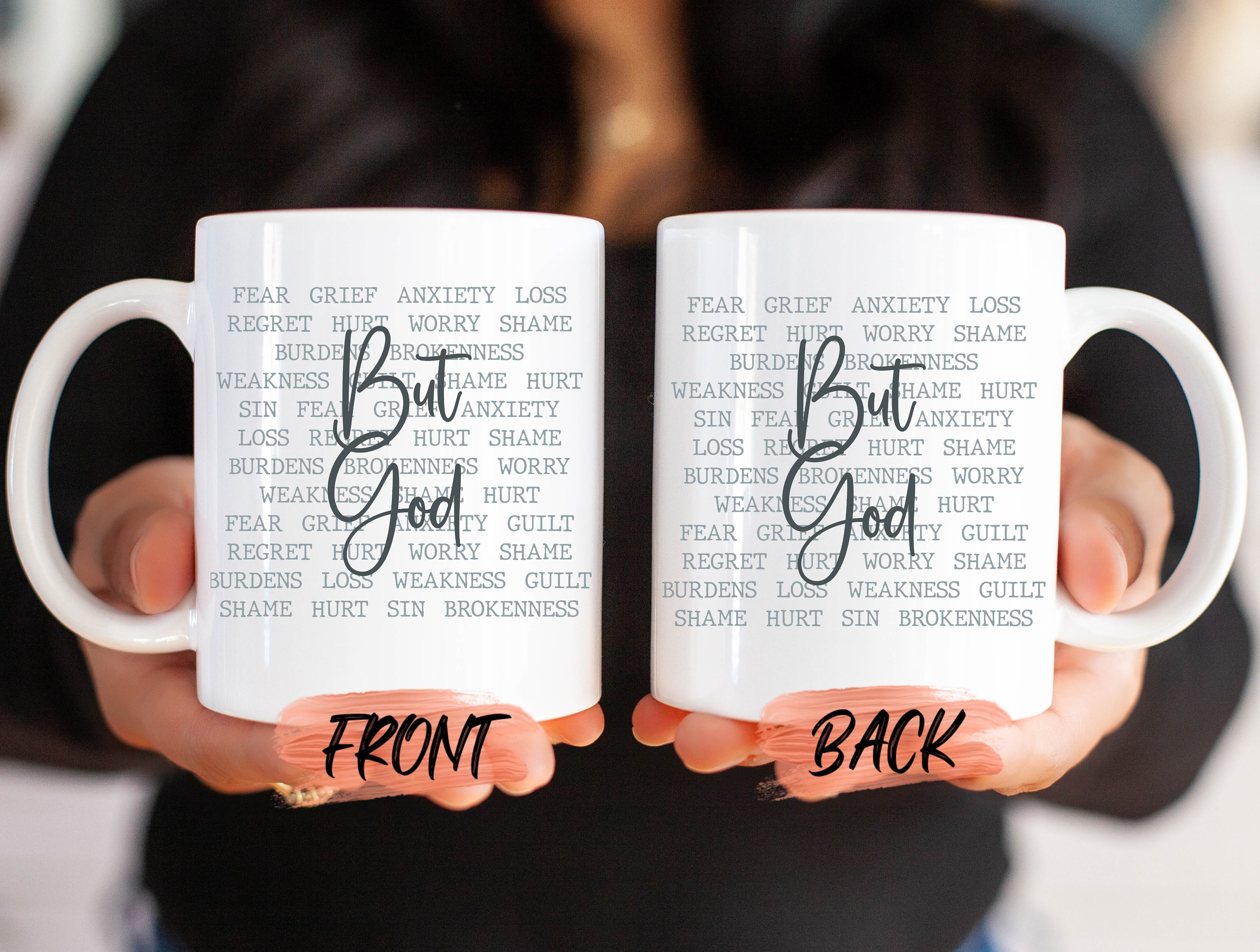 But God Mug, Bible Verse Scripture Mug for Men and Women Christmas Gift ...