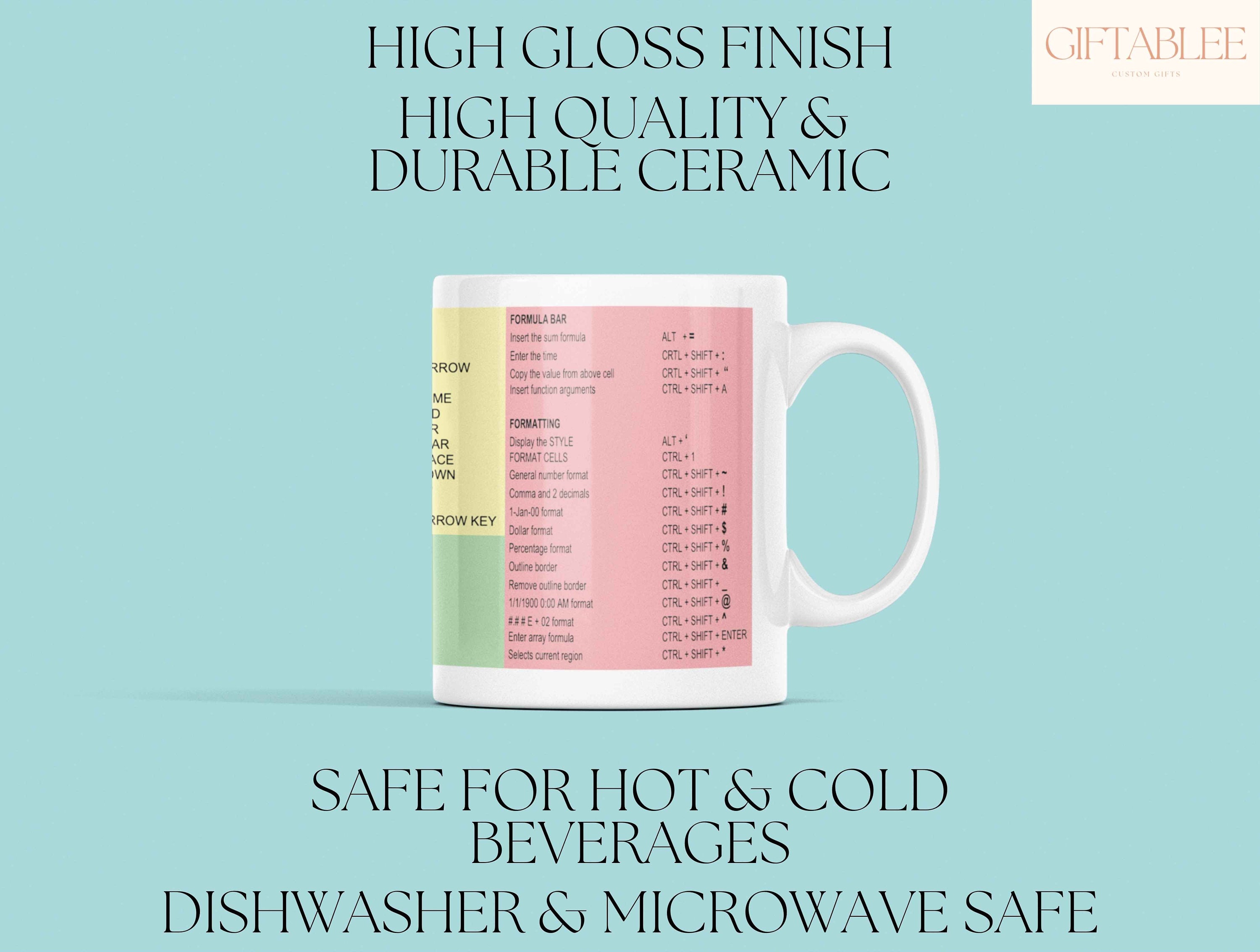 Keyboard Shortcuts, Excel Shortcuts Mug for Computer Savvy Birthday ...