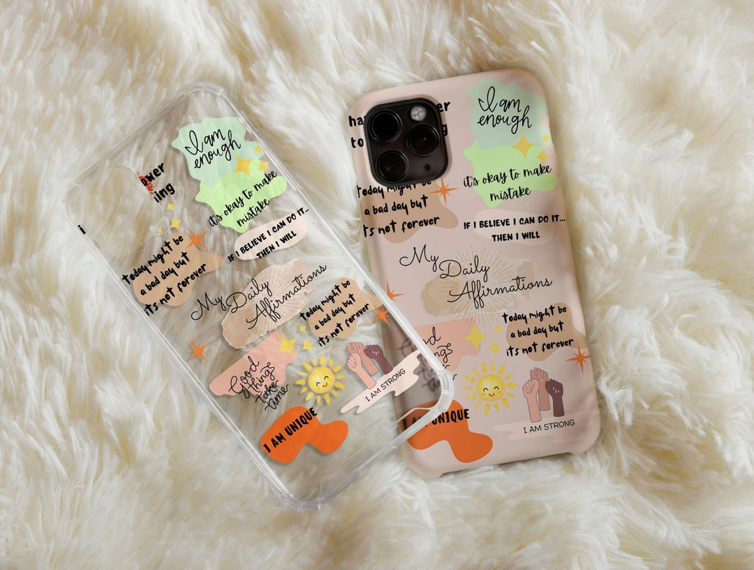 Daily Affirmations Phone Case, Quote Phone Case for Women Birthday Gift ...