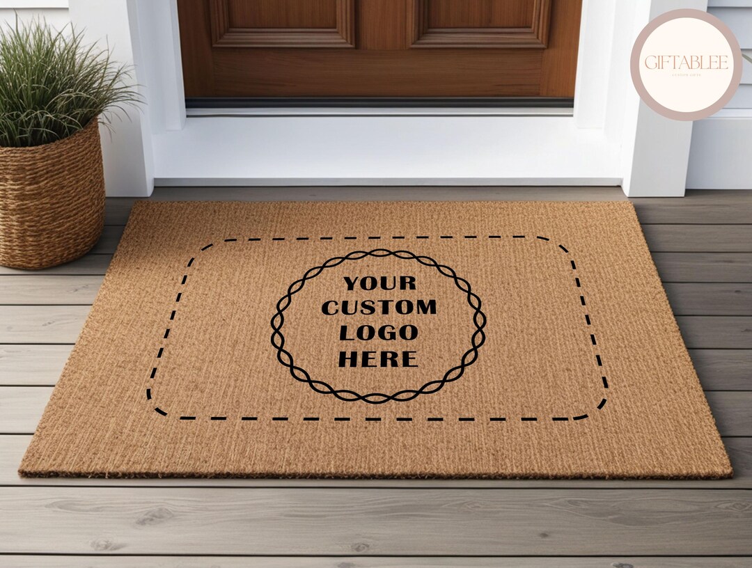 Custom Logo Doormat, Personalized Text Outdoor Mat for Friend Christmas ...