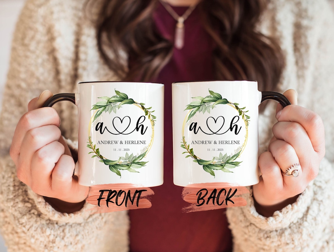 Couple Wedding Gift Mug, Custom Wedding Day Mug for Couple Wedding Day ...