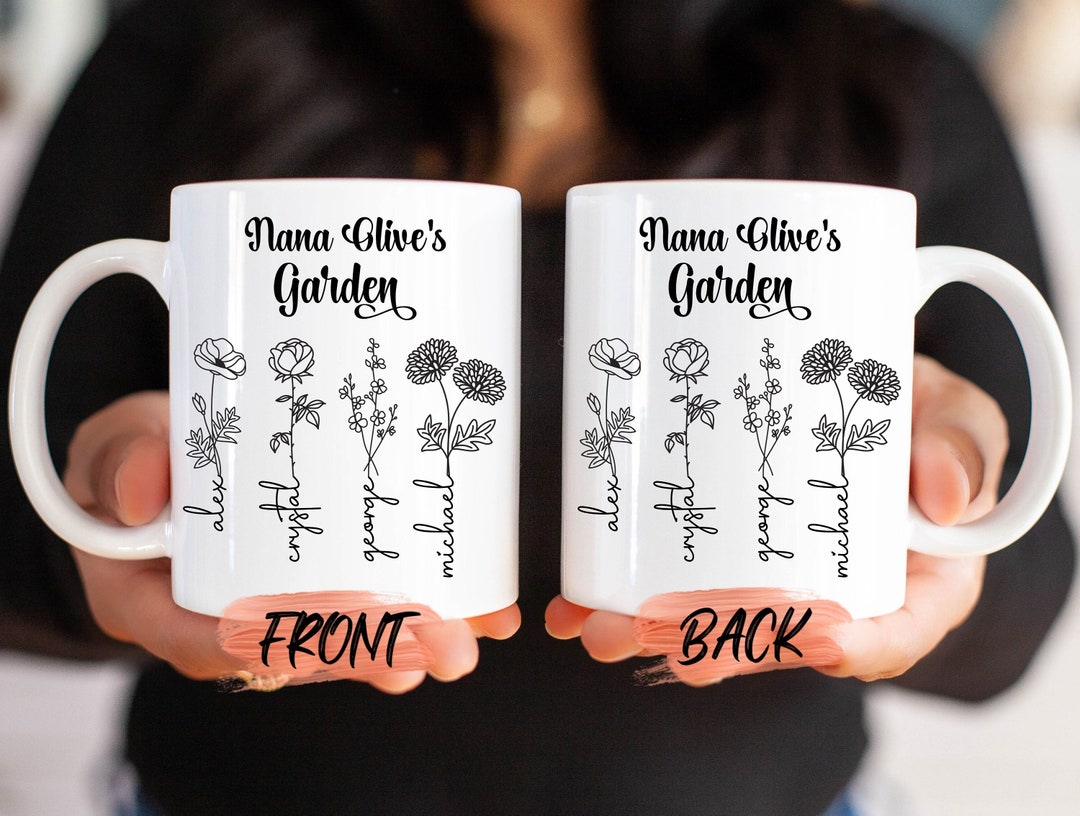 Custom Nana Mug Custom Birth Month Flower Mug For Nana Birthday T