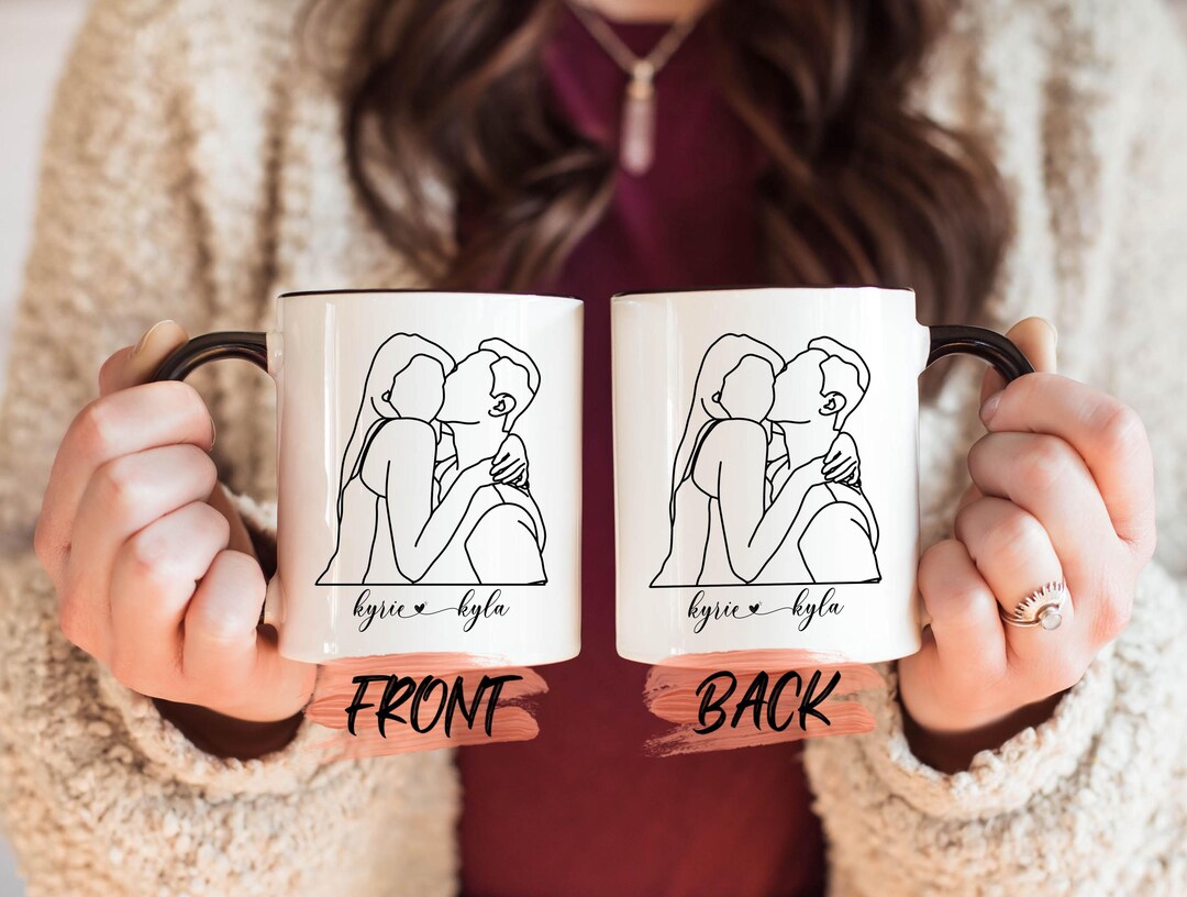 Personalized Line Art Mug, Custom Line Art Drawing Mug for Men/women ...
