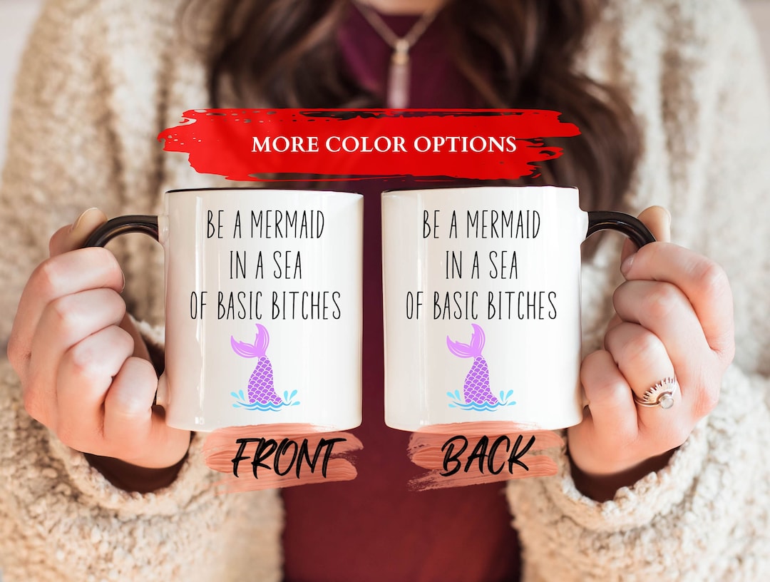 Be A Mermaid Mug, Cute Mermaid Mug for Mermaid Lovers Birthday, Funny ...