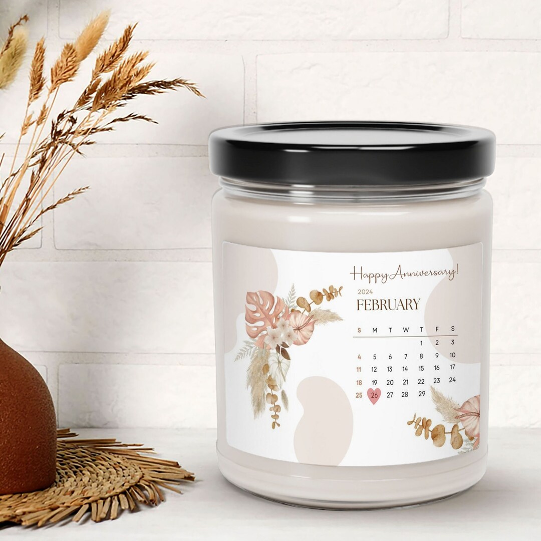 Special Dates Candle, Wedding Anniversary Scented Candle for Couples ...