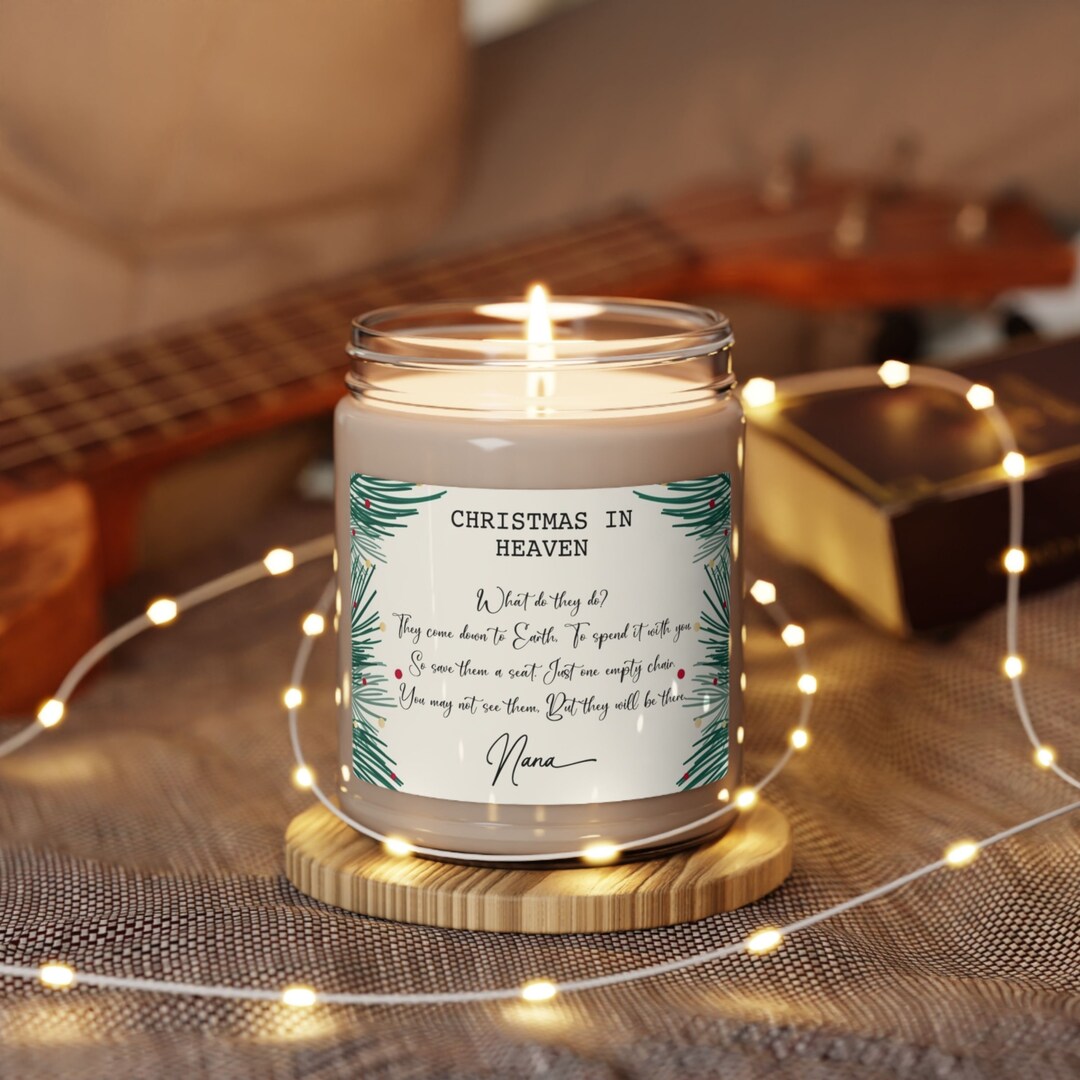 Christmas in Heaven Candle, Christmas Memorial Sympathy Scented Candle ...