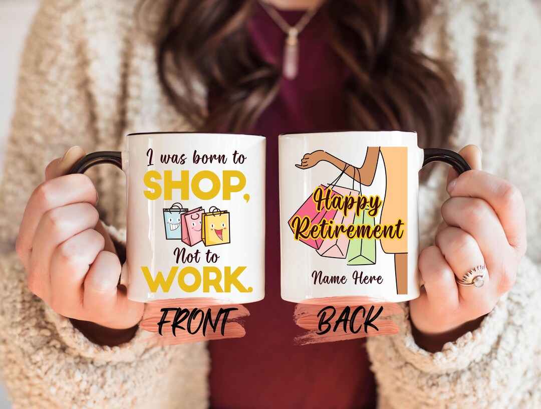 Happy Retirement Mug, Retirement Gifts Coffee Mug for Shopaholic ...