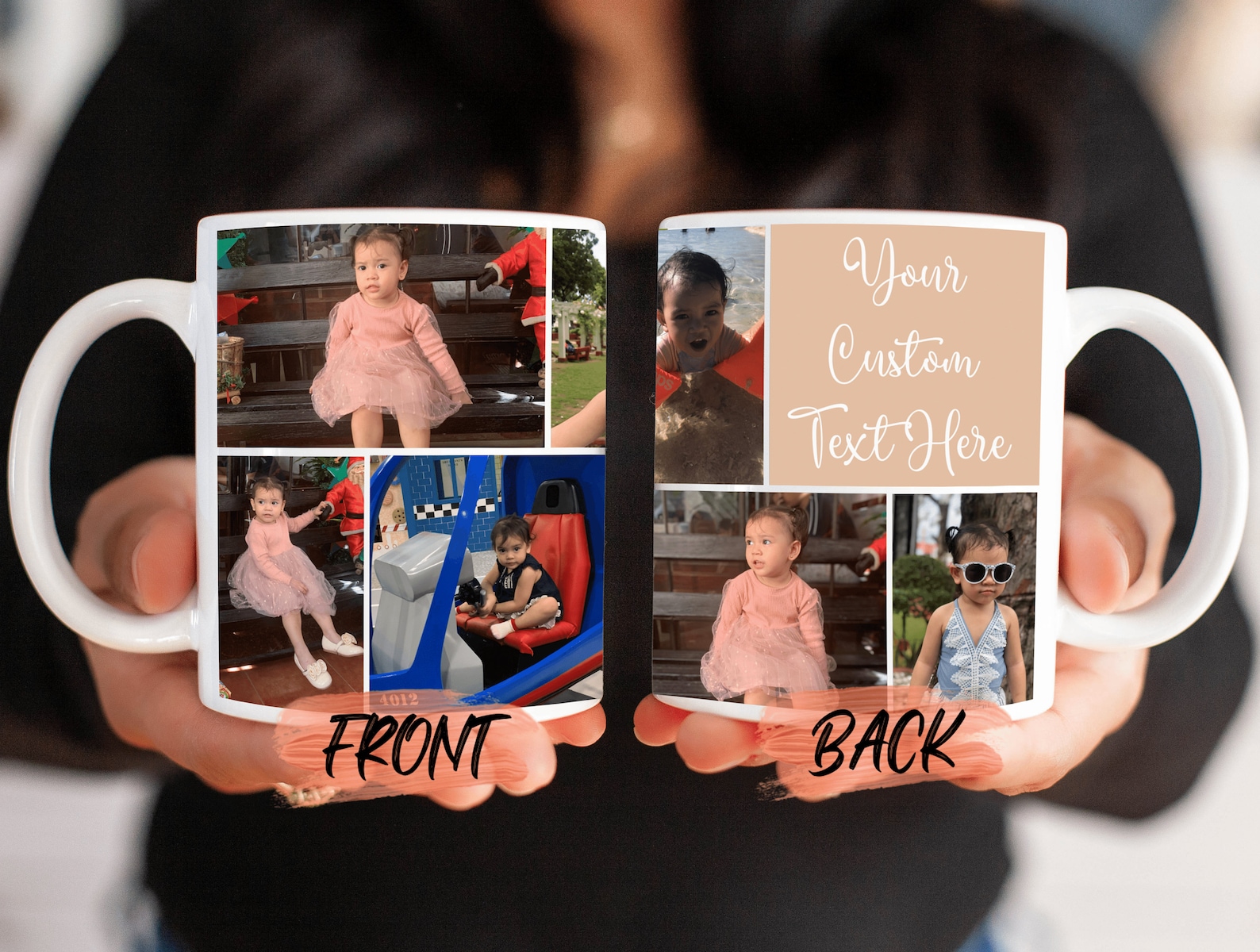 Custom Photo Collage Mug Photo Collage With Text Mug for His - Etsy