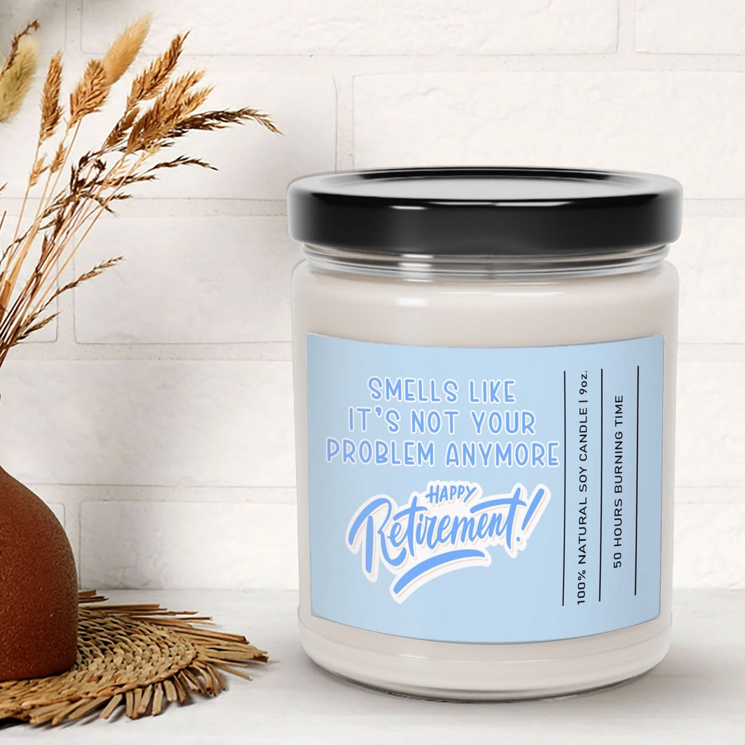Happy Retirement Candle, Retirement Scented Candle for Men & Women ...