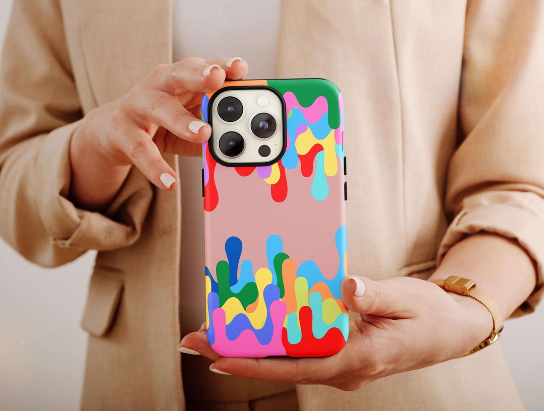 Psychedelic Rainbow Phone Case, Trippy Psychedelic Phone Case for Men ...