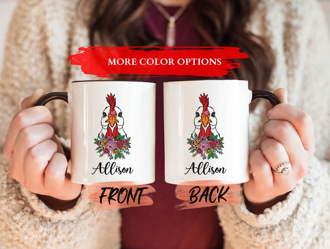 Personalized Chicken Mug, Chicken Mug for Chicken Lovers Birthday Gift ...