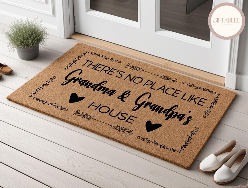 Grandma and Grandpa Doormat, Grandparents Gift Outdoor Mat for Granny ...
