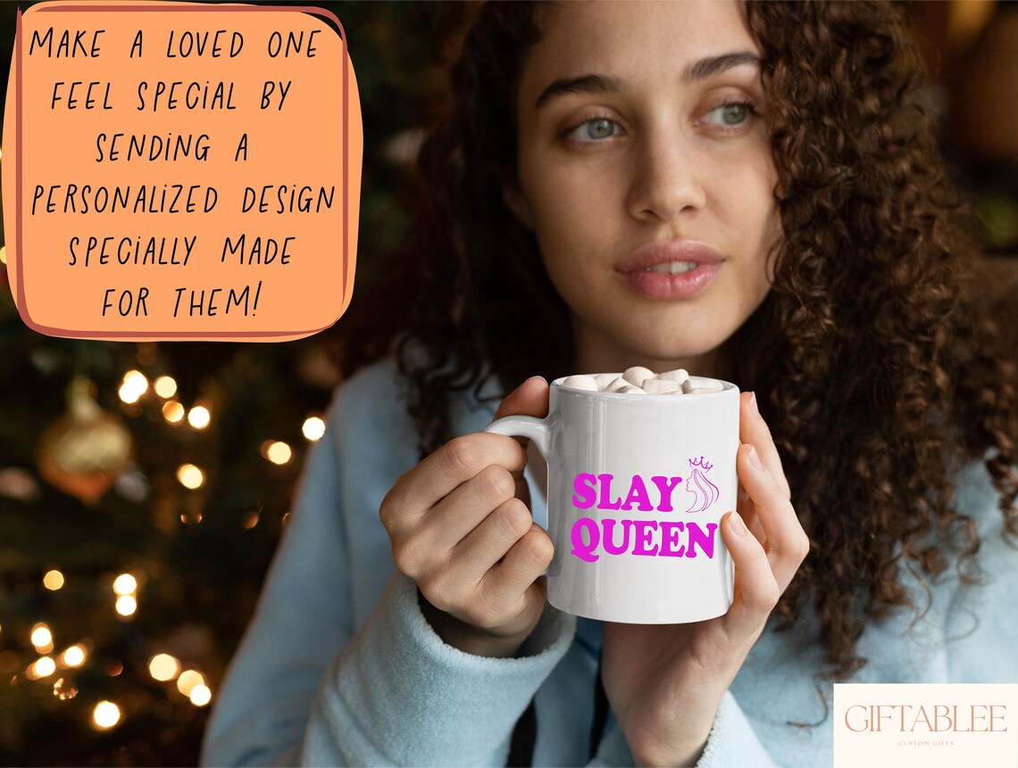 Slay Queen Mug, Slay Gift Mug for Women Birthday Gift, Girl Power Gift ...
