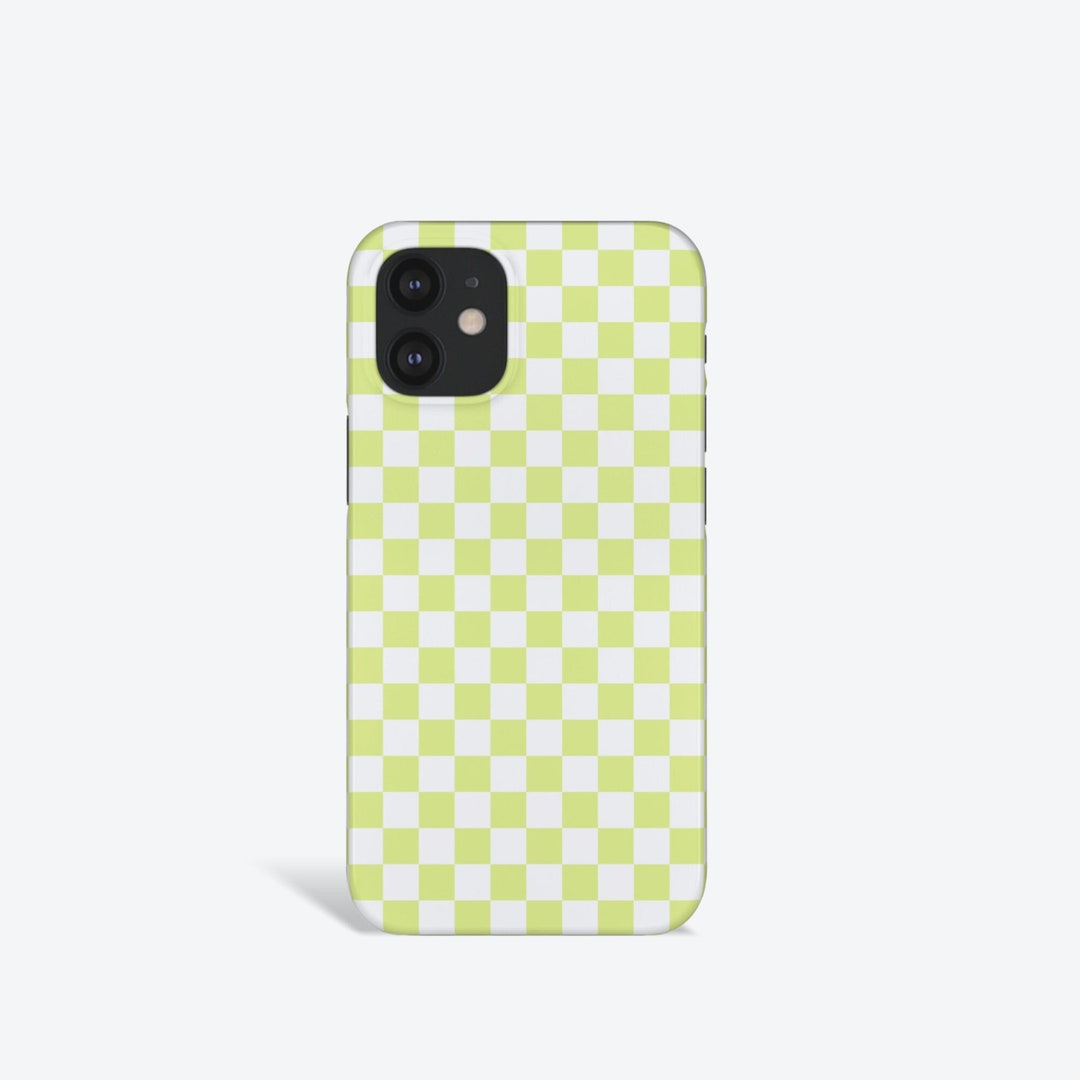 Green Checkered Phone Case - Slim Case for iPhone 8, 11, 12, 13 & More ...